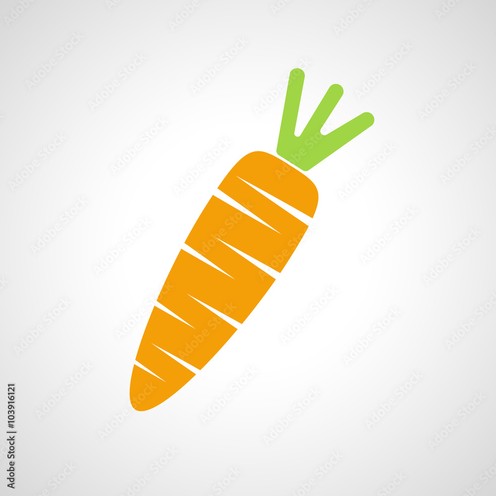 simple carrot icon, vegetable food symbol, clip art Stock Vector ...