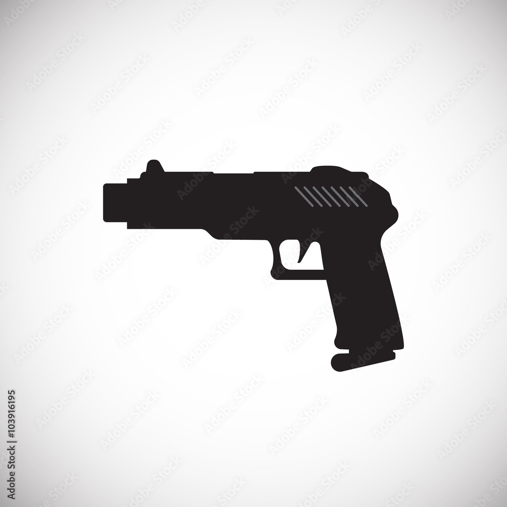 Pistol or gun icon. Black Gun illustration. Vector gun. Stock Vector ...