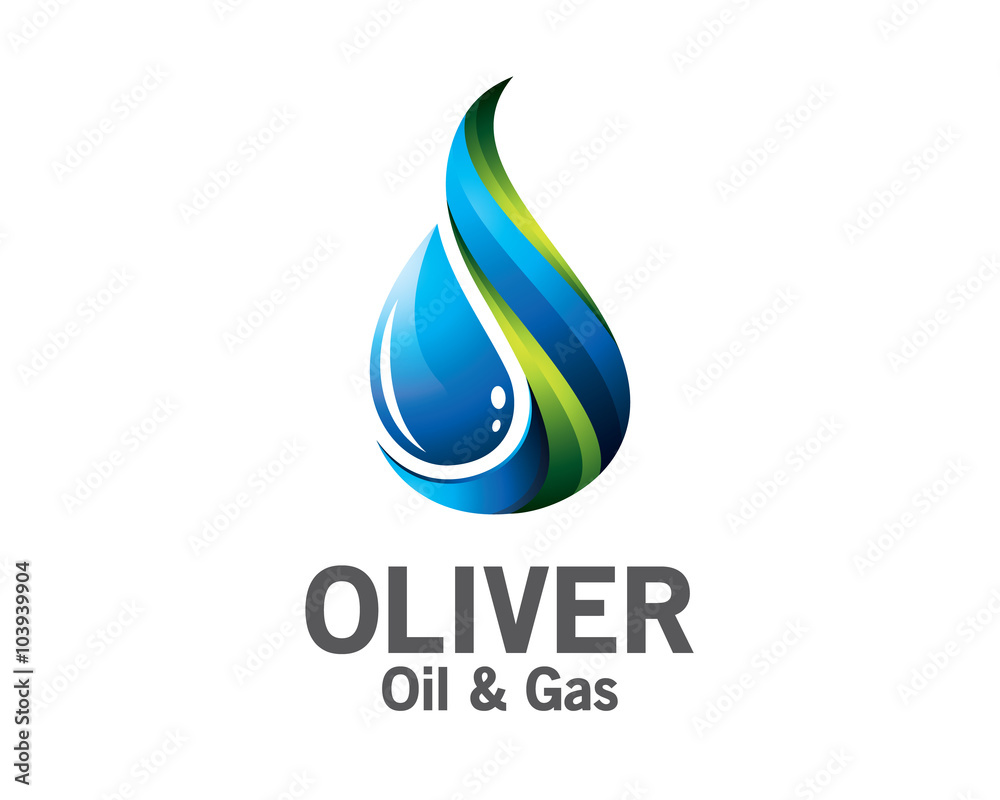 3D oil and gas logo design. Colorful 3D oil and gas logo vector Stock ...