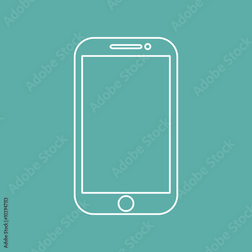 Phone outline. Phone outline icon. Clean mockup outline mobile phone ...