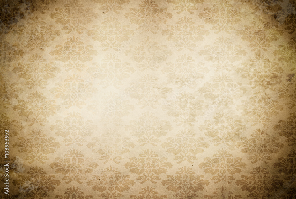 Old paper background with vintage patterns. Stock Photo | Adobe Stock