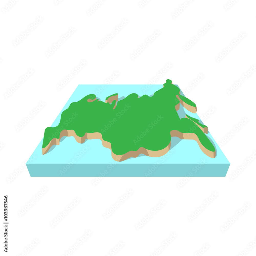 Russia map, cartoon style Stock Vector | Adobe Stock