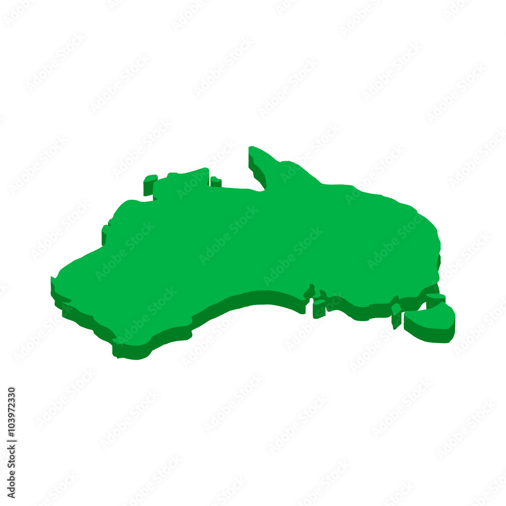 Australia map icon, isometric 3d style Stock Vector | Adobe Stock