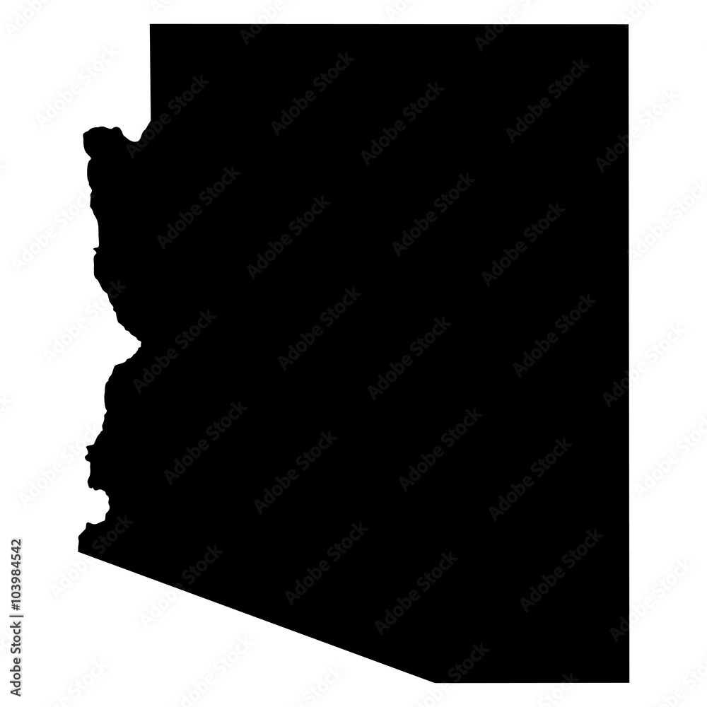 Arizona map on white background vector Stock Vector | Adobe Stock