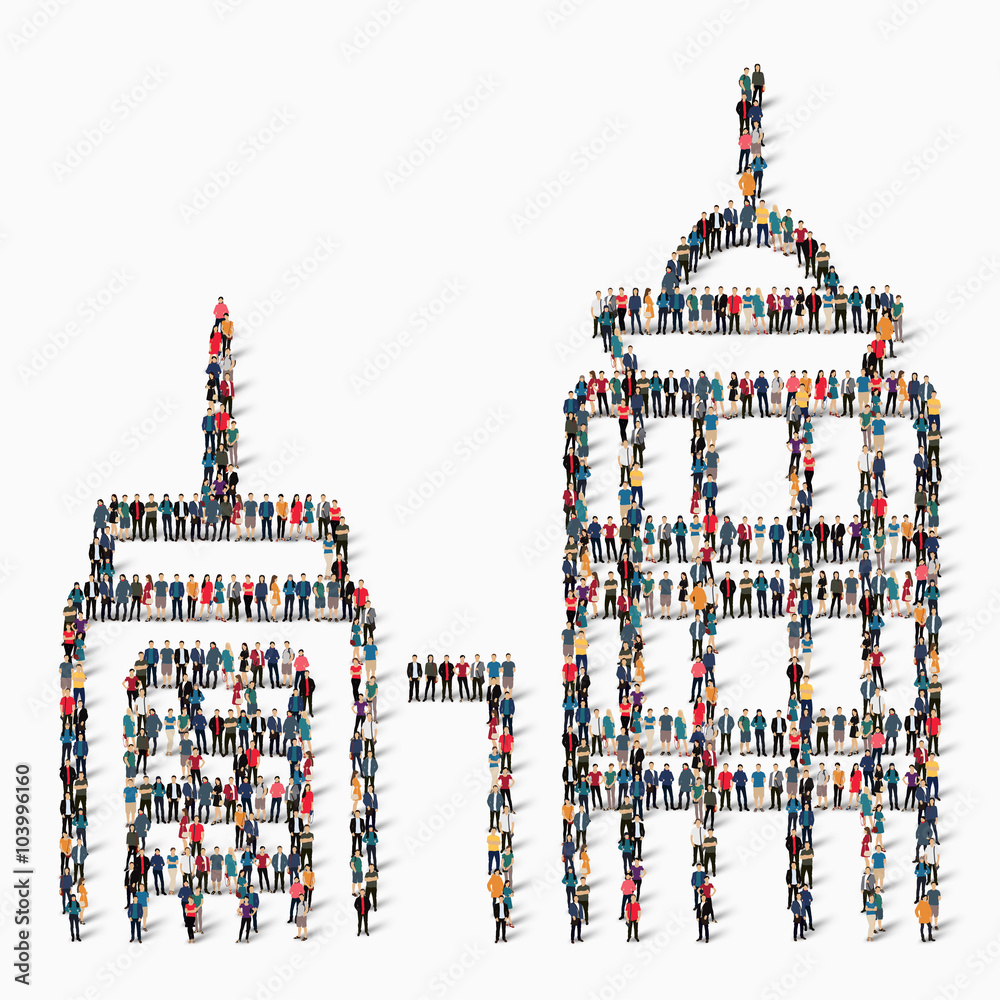 people building skyscrapers icon Stock Vector | Adobe Stock