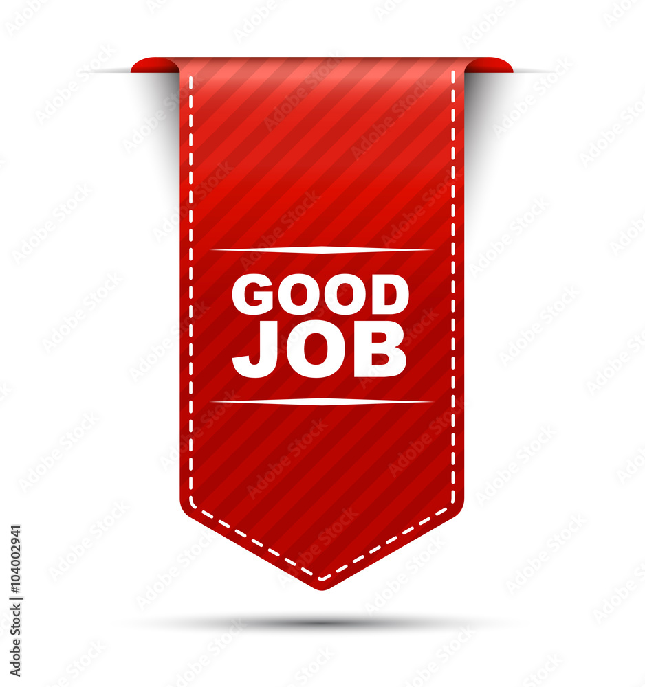 red vector banner design good job Stock Vector | Adobe Stock