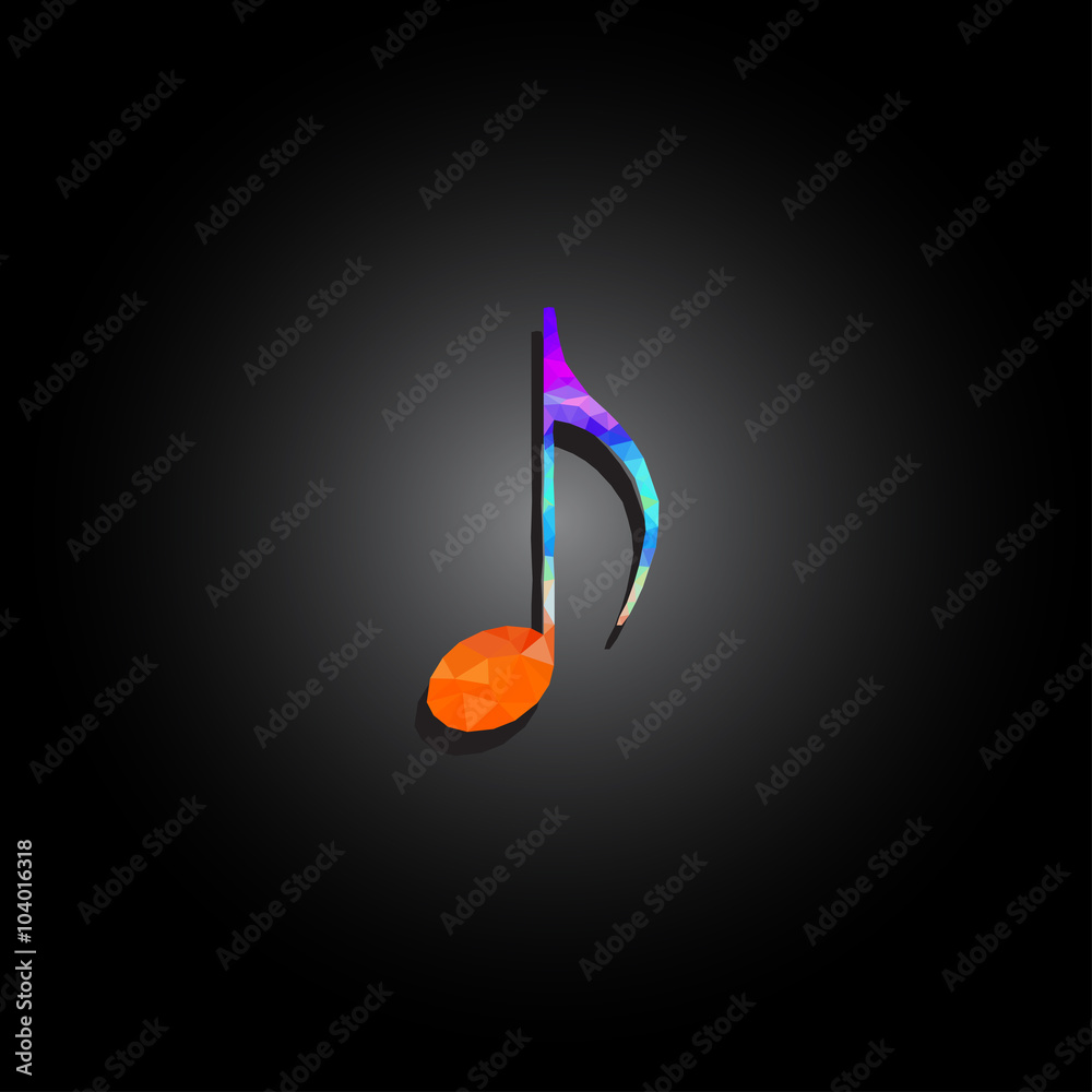 music notes polygon design easy all editable Stock Vector | Adobe Stock