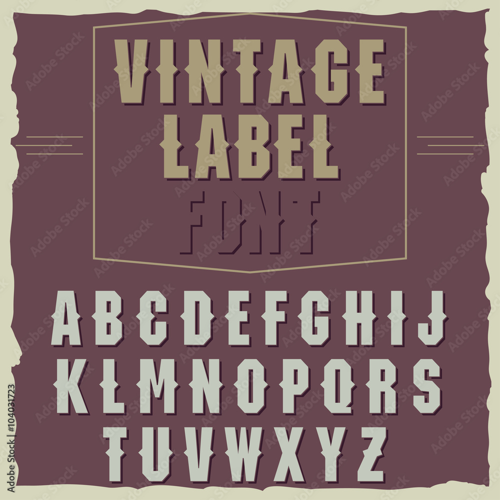 Vintage alphabet vector font. Old style typeface Stock Vector | Adobe Stock