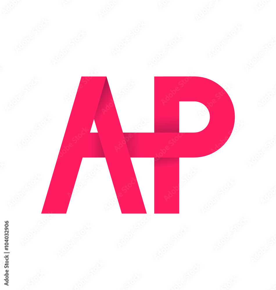 moderm minimalis initial logo AP Stock Vector | Adobe Stock