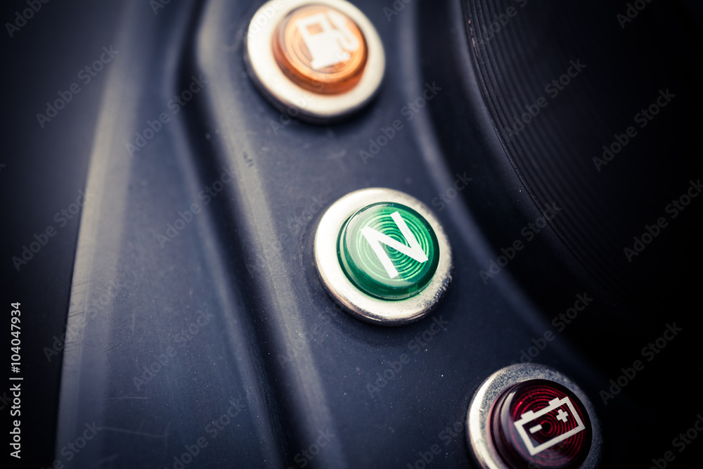Motorcycle neutral switch indicator Stock Photo | Adobe Stock