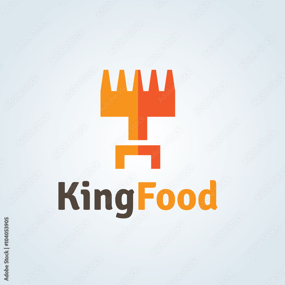 King food logo,cooking logo,restaurant logo,bistro logo,vector logo ...