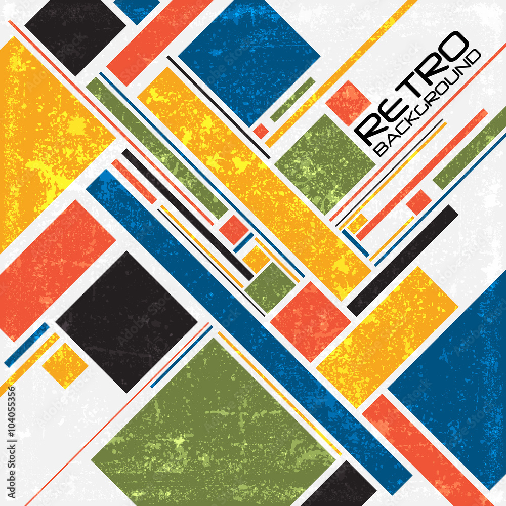 Retro Poster template. Abstract background. Vector design. Stock Vector ...