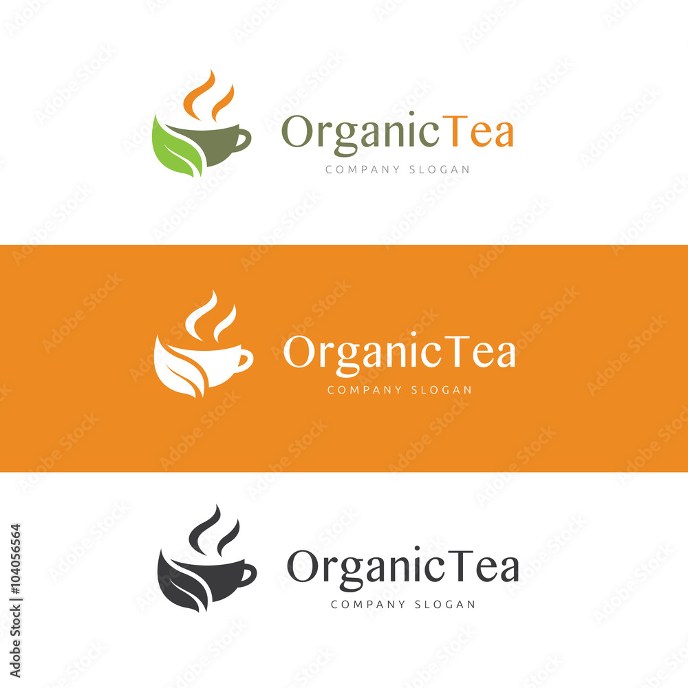 organic tea logo,tea logo,food logo,restaurant logo,bistro logo,canteen ...