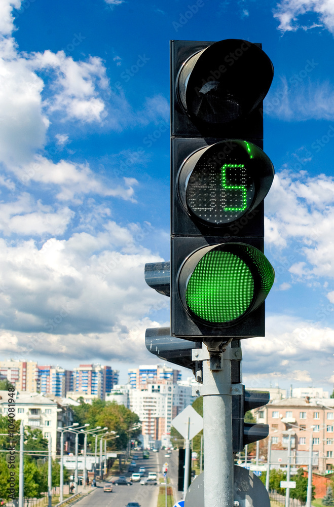 image of a traffic light on the street background Stock Photo | Adobe Stock