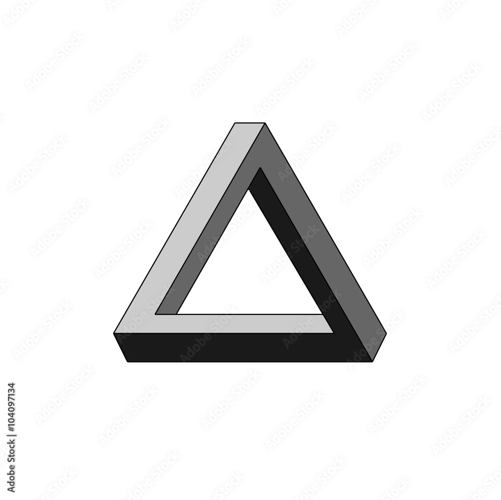 Impossible Triangle. Vector illustration Stock Vector | Adobe Stock