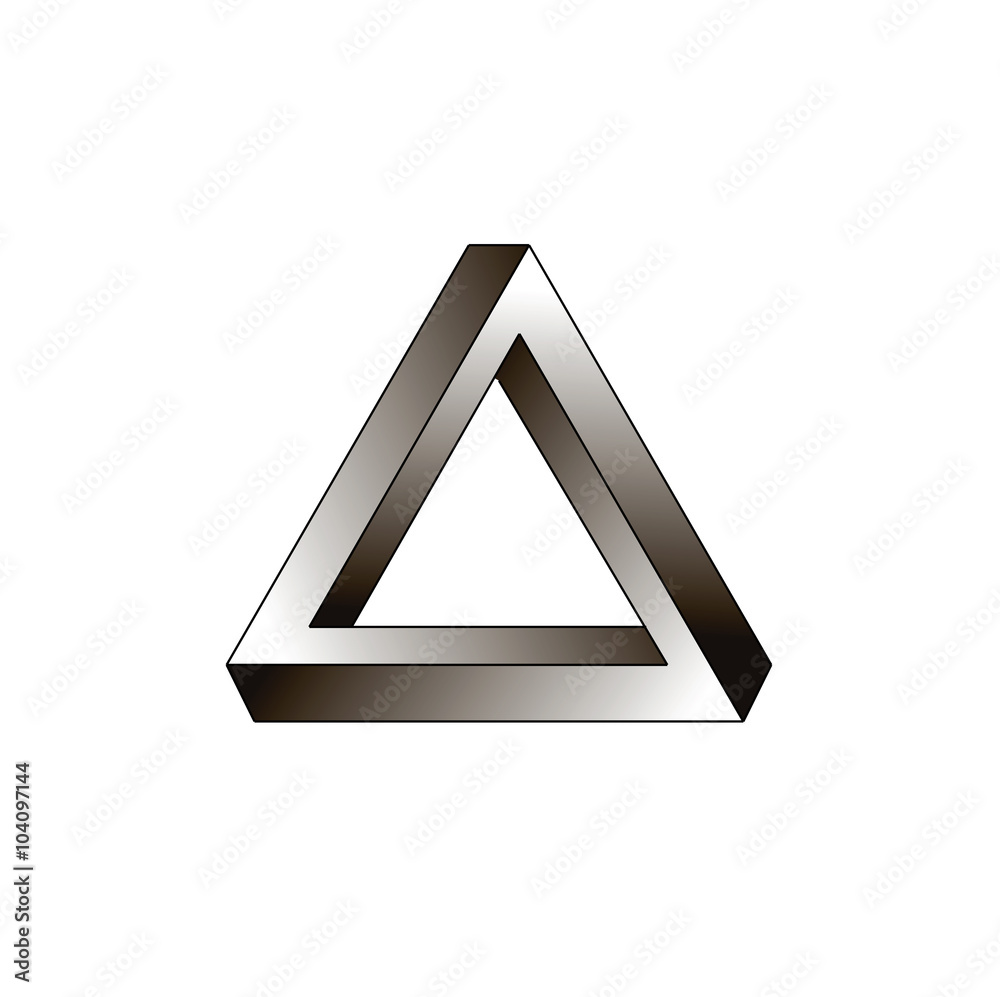Impossible Triangle. Vector illustration Stock Vector | Adobe Stock