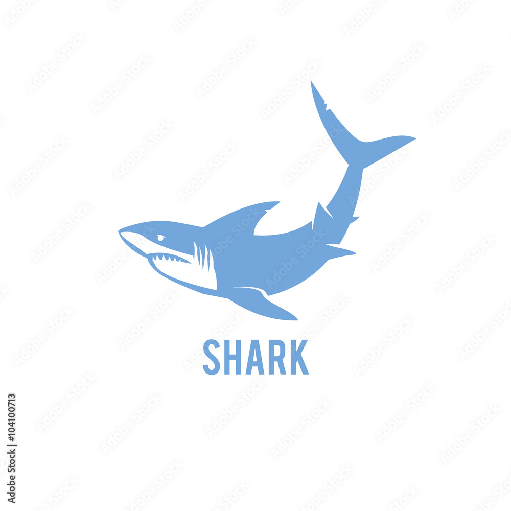 Shark - vector illustration. Stock Vector | Adobe Stock