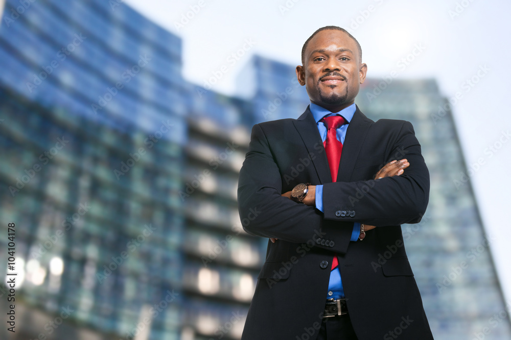 Portrait of a businessman in front of his office Stock Photo | Adobe Stock