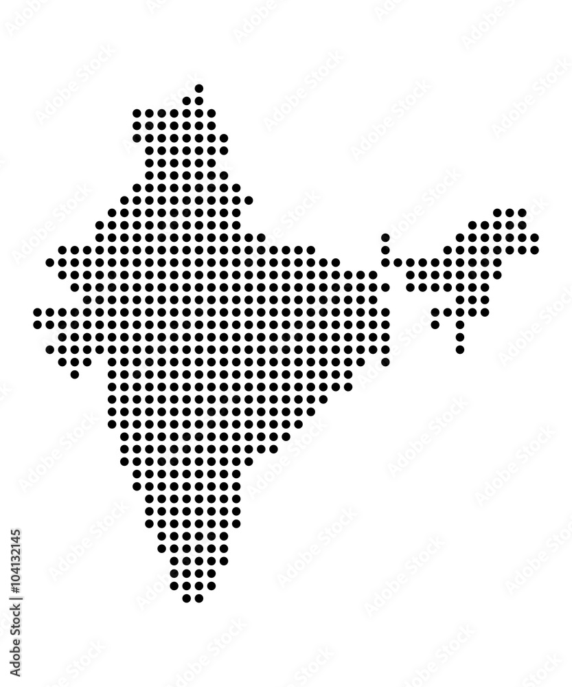 Map of India Stock Vector | Adobe Stock