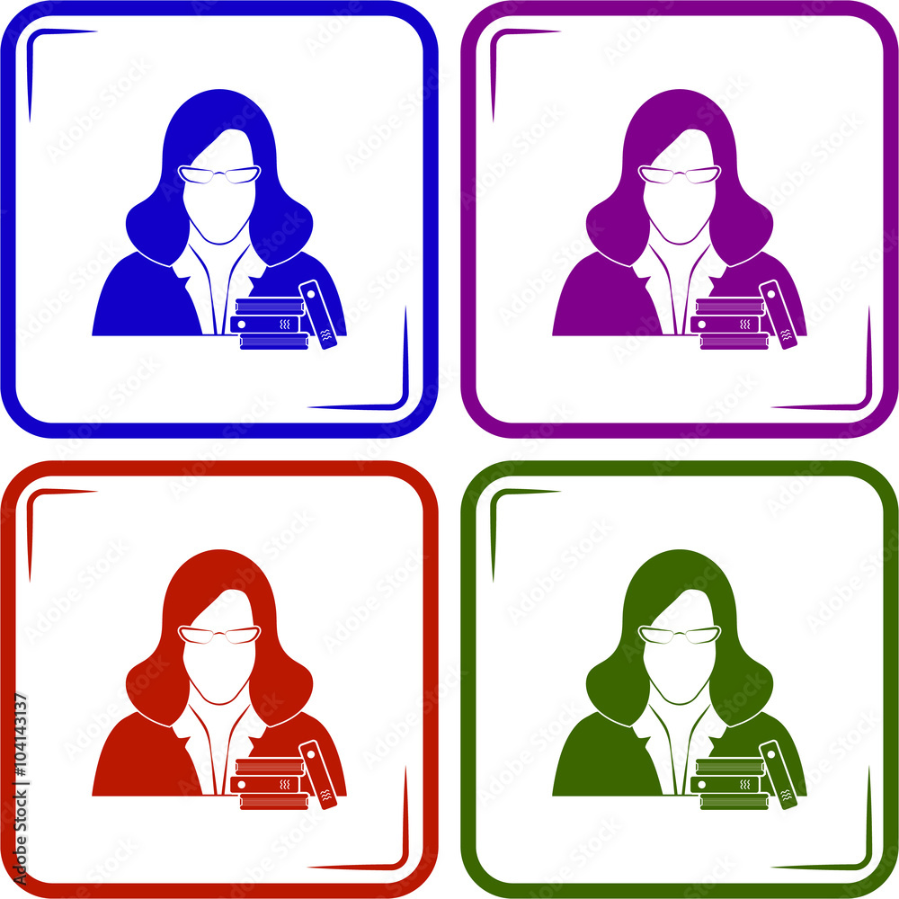 Librarian icon Stock Vector | Adobe Stock