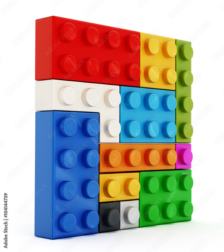 Multi colored toy blocks Stock Illustration | Adobe Stock