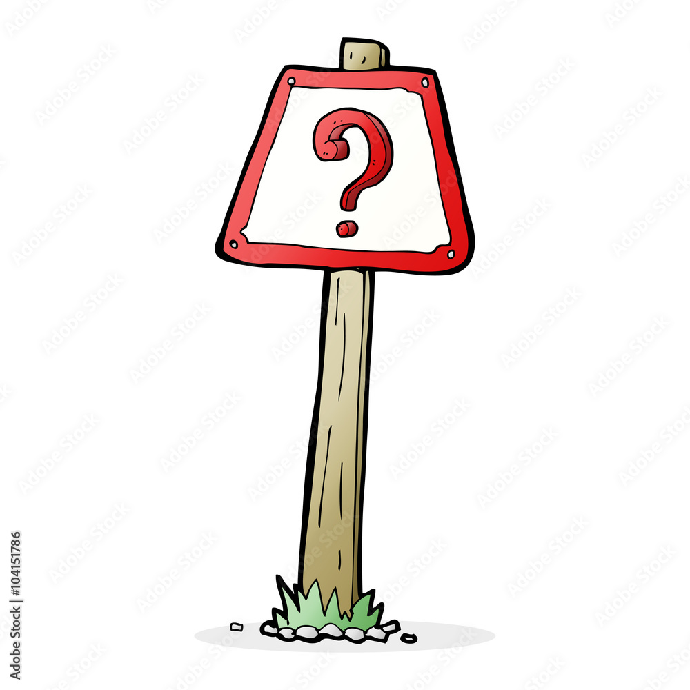 cartoon question mark sign Stock Vector | Adobe Stock
