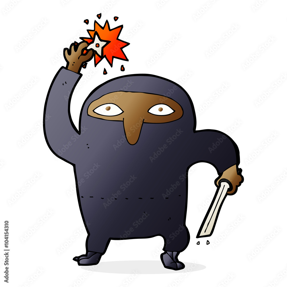 cartoon ninja Stock Vector | Adobe Stock