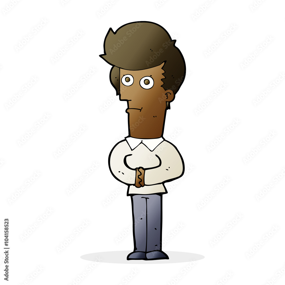 cartoon man staring Stock Vector | Adobe Stock
