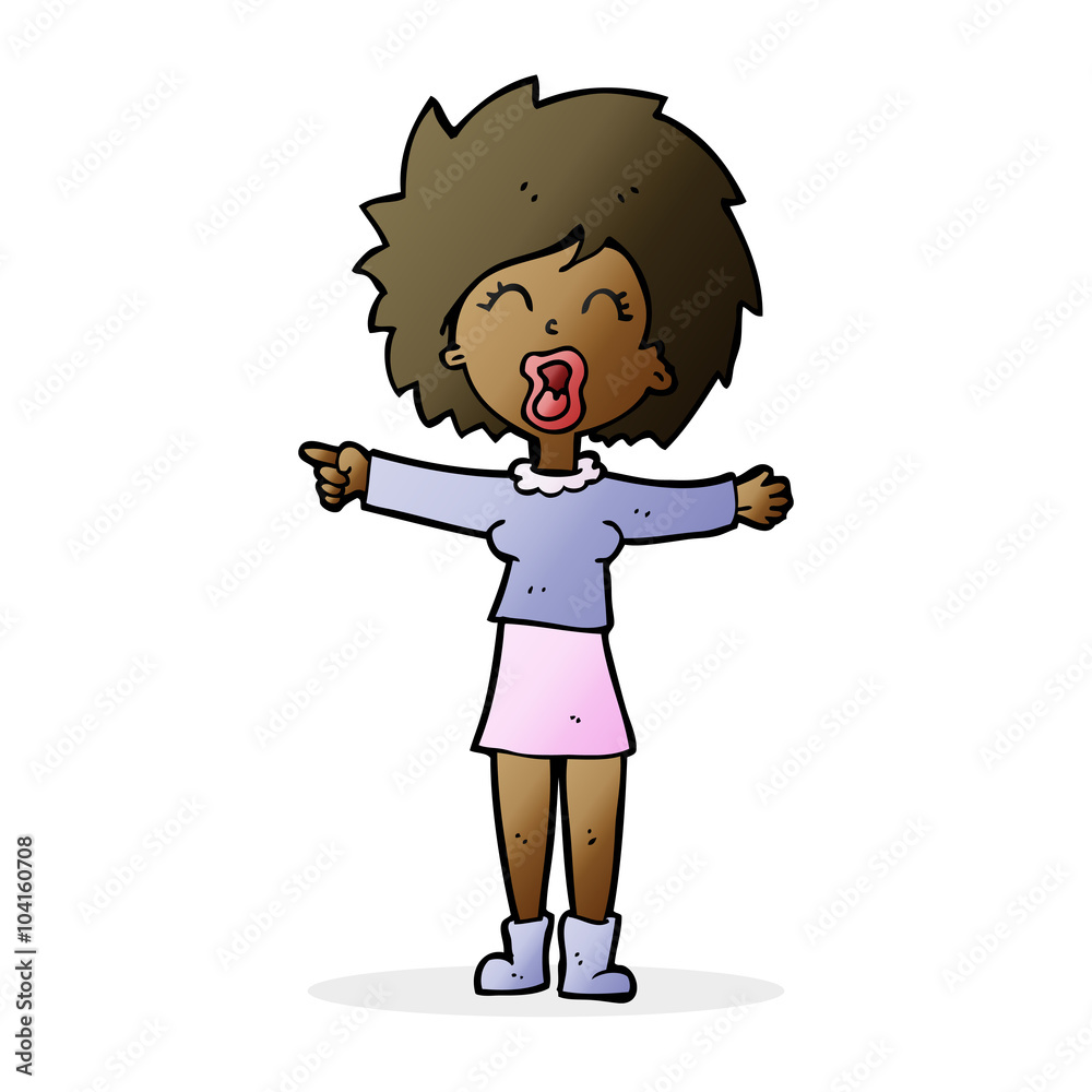 cartoon stressed out woman talking Stock Vector | Adobe Stock