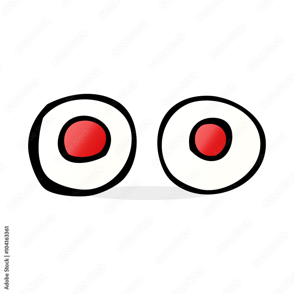 cartoon red eyes Stock Vector | Adobe Stock