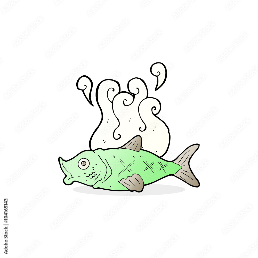 cartoon smelly fish Stock Vector | Adobe Stock