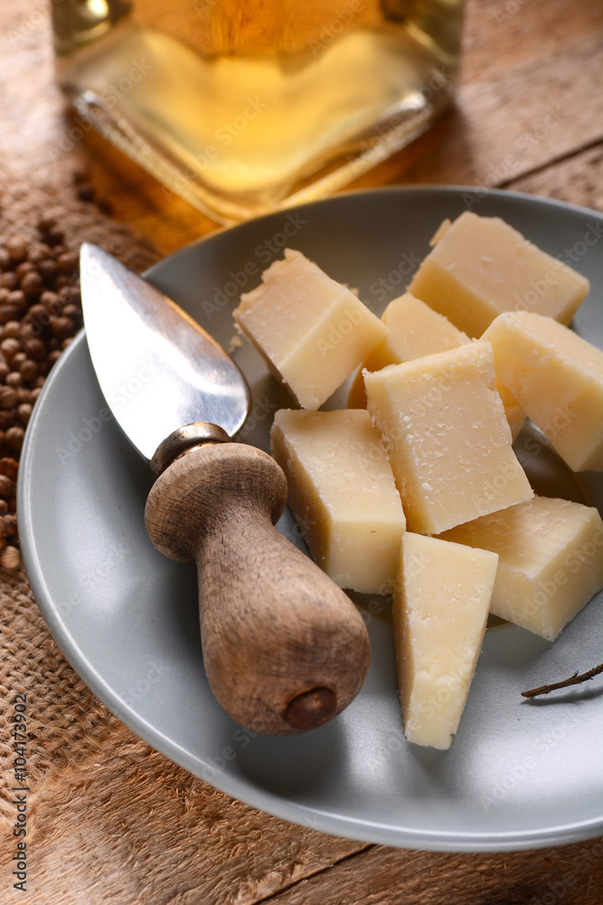 grana padano a cubetti Stock Photo | Adobe Stock