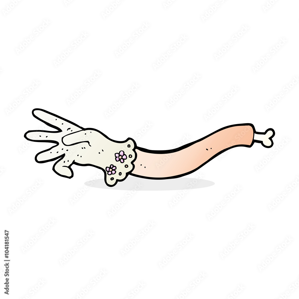 cartoon spooky victorian arm reaching Stock Vector | Adobe Stock