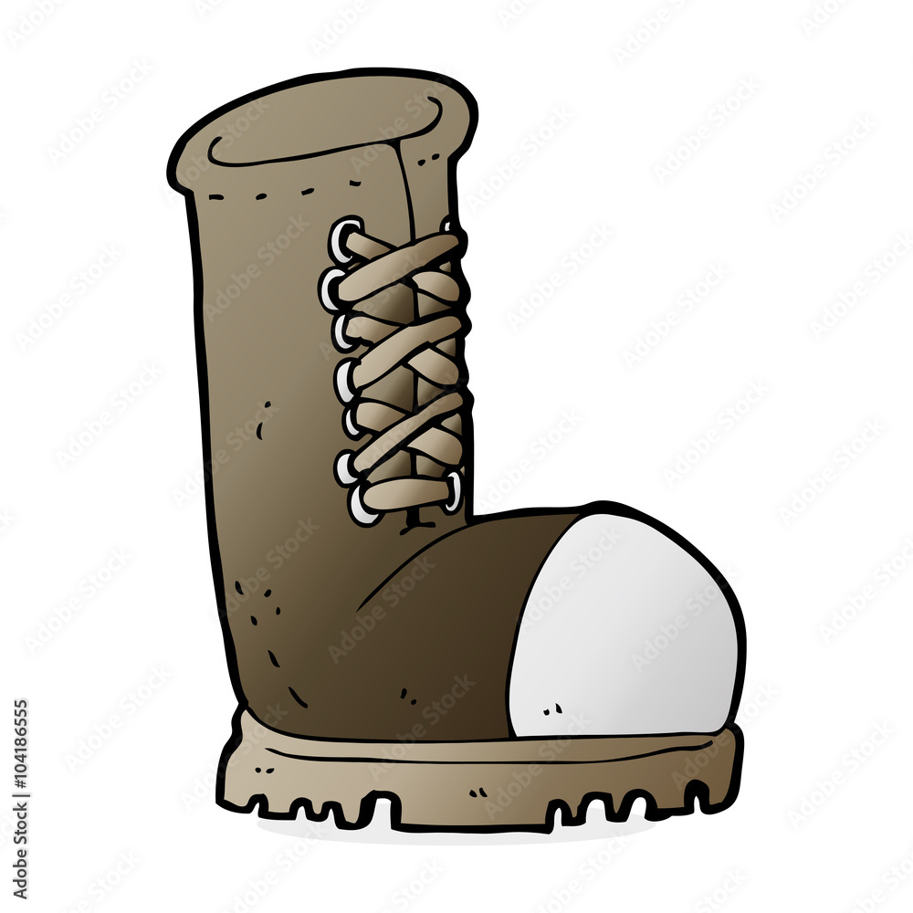 cartoon old work boot Stock Vector | Adobe Stock