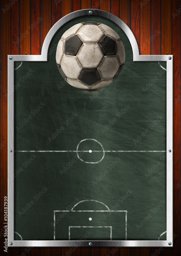 Empty Blackboard for Soccer Sport / Empty blackboard with metallic ...