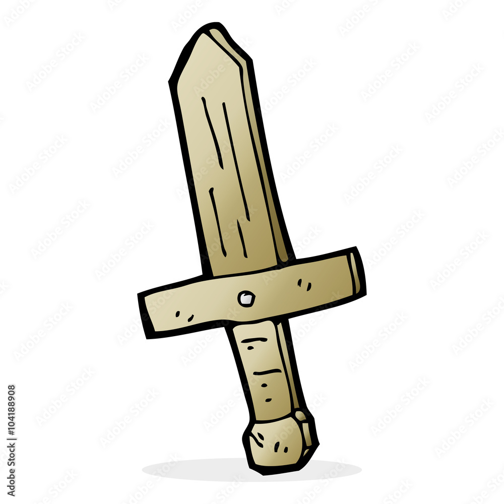 cartoon wooden sword Stock Vector | Adobe Stock