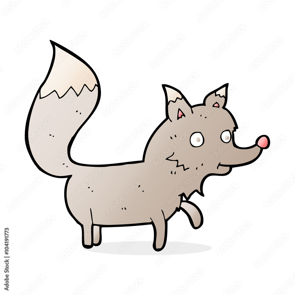 cartoon wolf cub Stock Vector | Adobe Stock