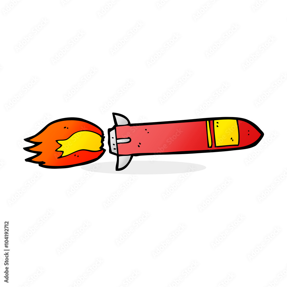 cartoon missile Stock Vector | Adobe Stock