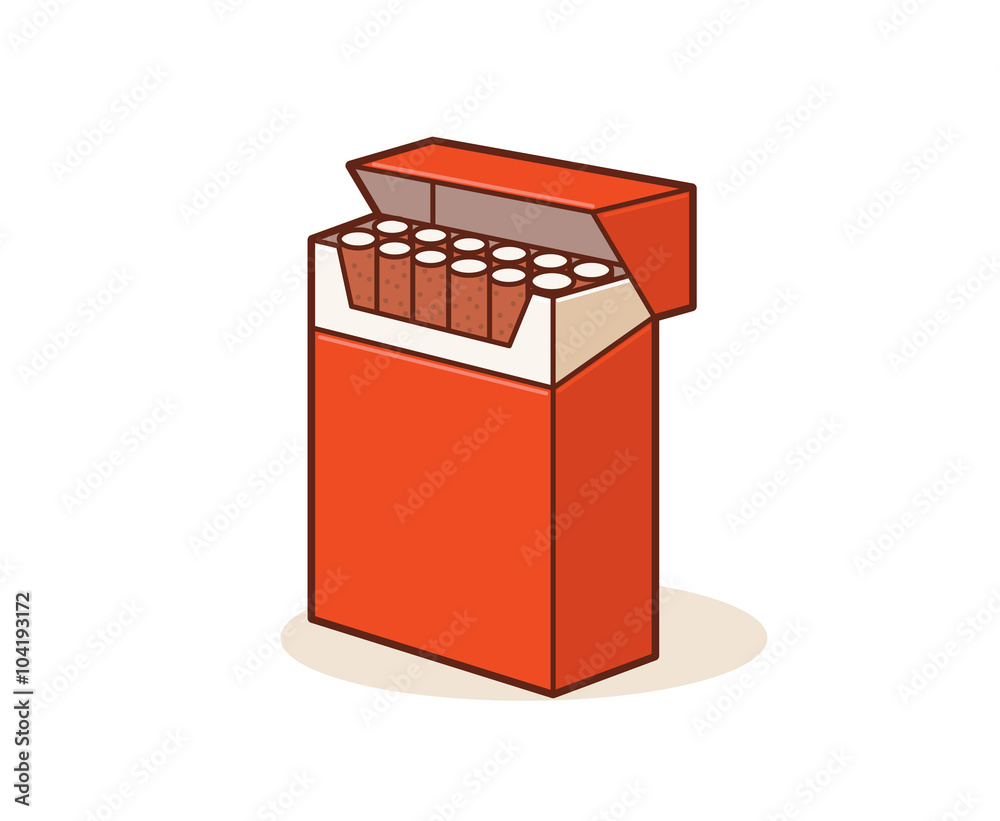 Blank cigarette pack. Isolated on white background. #2 Stock Vector ...