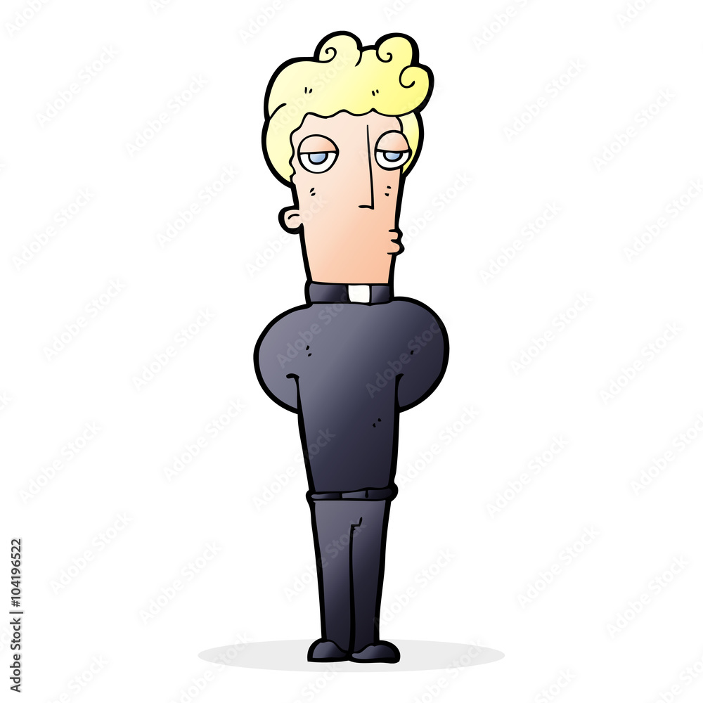 cartoon priest Stock Vector | Adobe Stock