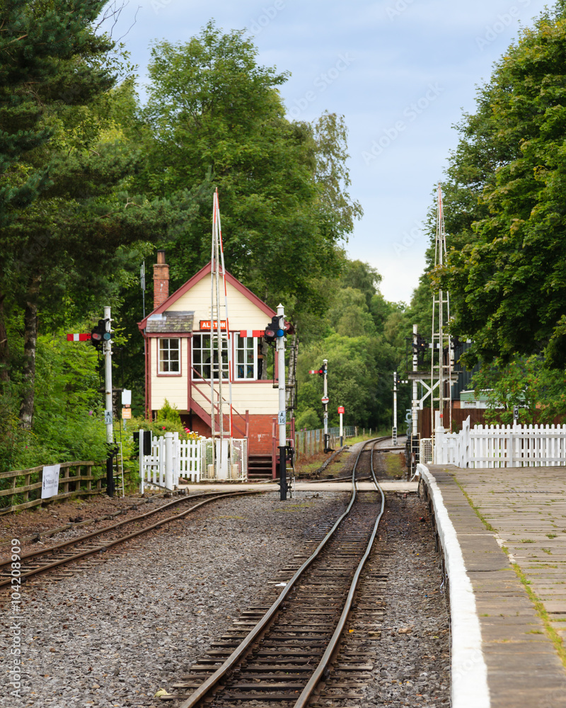 Alston Signal Box and Level Crossing. A railway crossing and ...