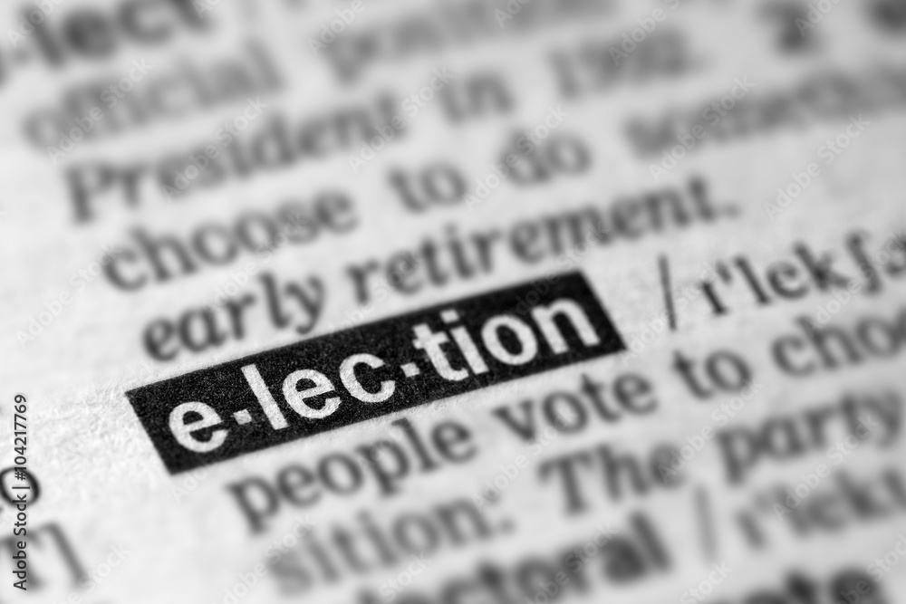 Election Definition Word Text Stock Photo | Adobe Stock