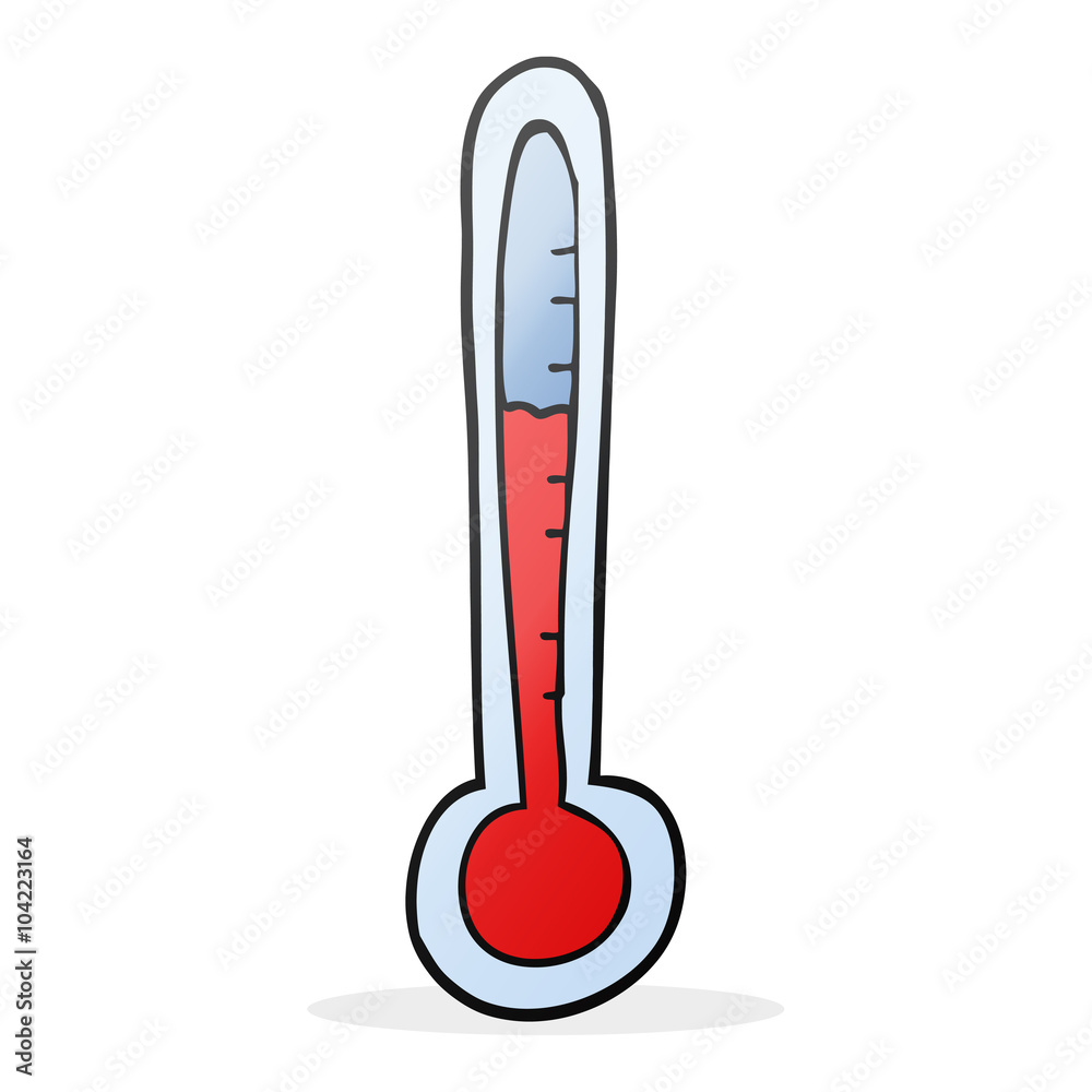 cartoon temperature gauge Stock Vector | Adobe Stock