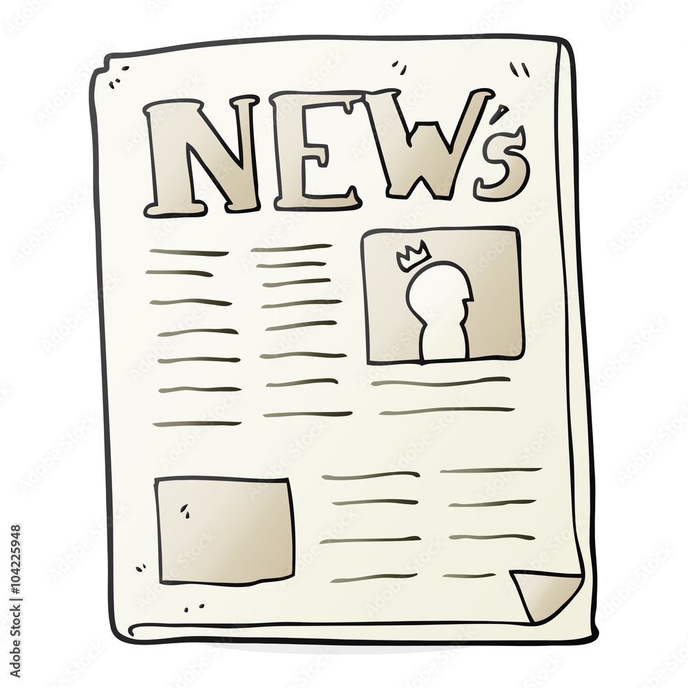 cartoon newspaper Stock Vector | Adobe Stock
