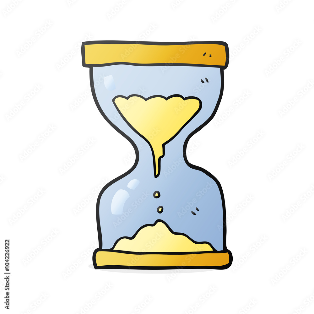 cartoon sand timer hourglass Stock Vector | Adobe Stock