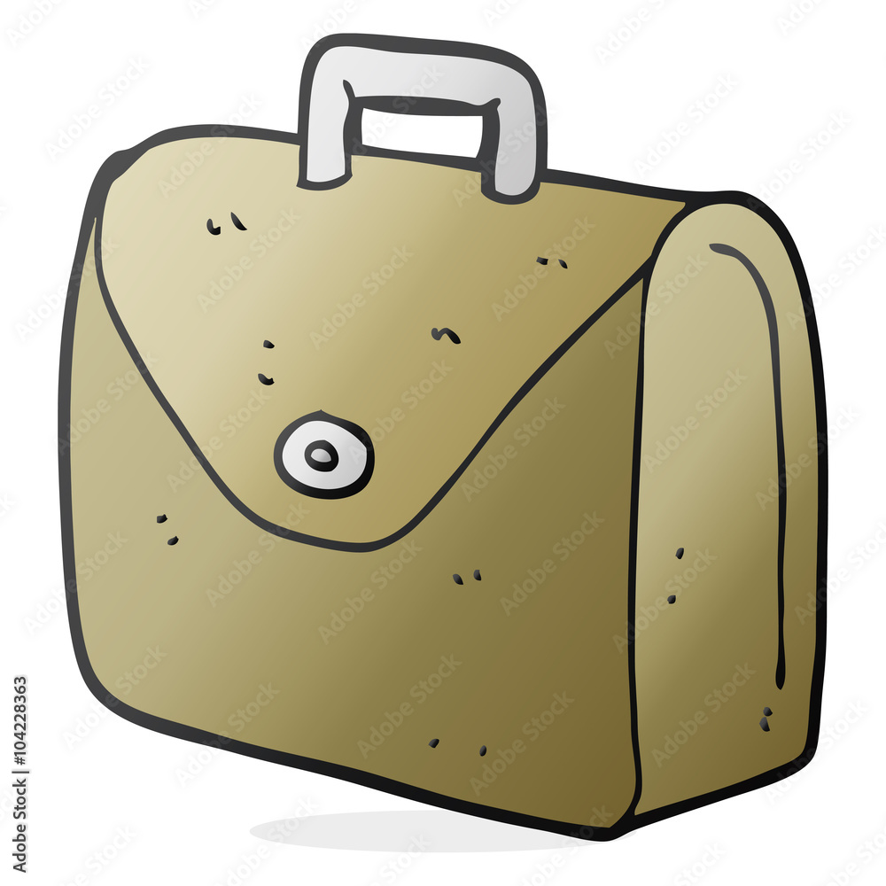 cartoon old briefcase Stock Vector | Adobe Stock
