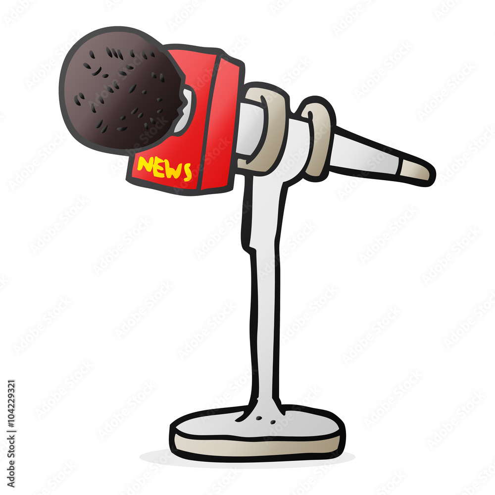 cartoon microphone Stock Vector | Adobe Stock