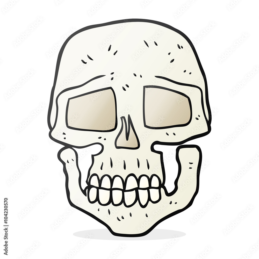 cartoon skull Stock Vector | Adobe Stock