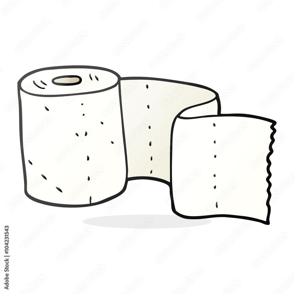 cartoon toilet roll Stock Vector | Adobe Stock