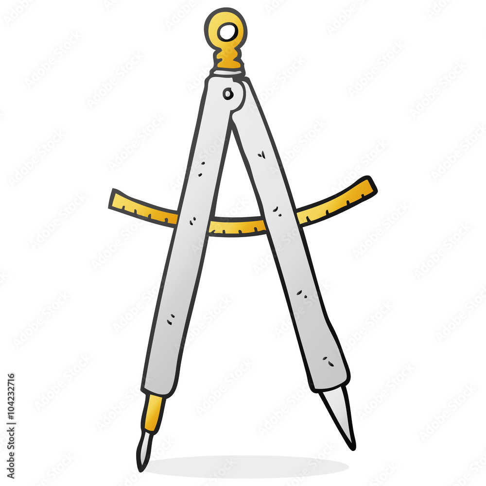cartoon compass Stock Vector | Adobe Stock